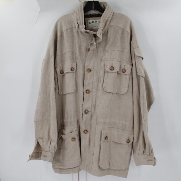 Orvis | Jackets & Coats | Orvis Safari Jacket Mens Xl Linen Field ...